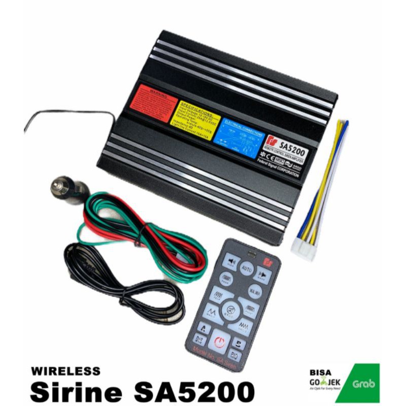 Jual MODUL SIRINE WIRELESS SA5200 200 Watt Emergency Sirine REMOTE ...