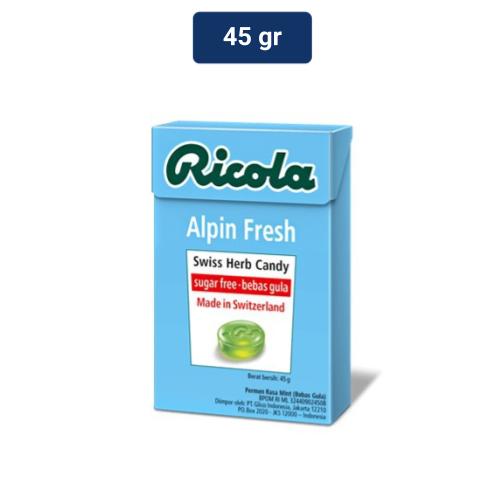 Jual Ricola Permen Herbal Bebas Gula Rasa Alpine Fresh 45gr | Shopee ...