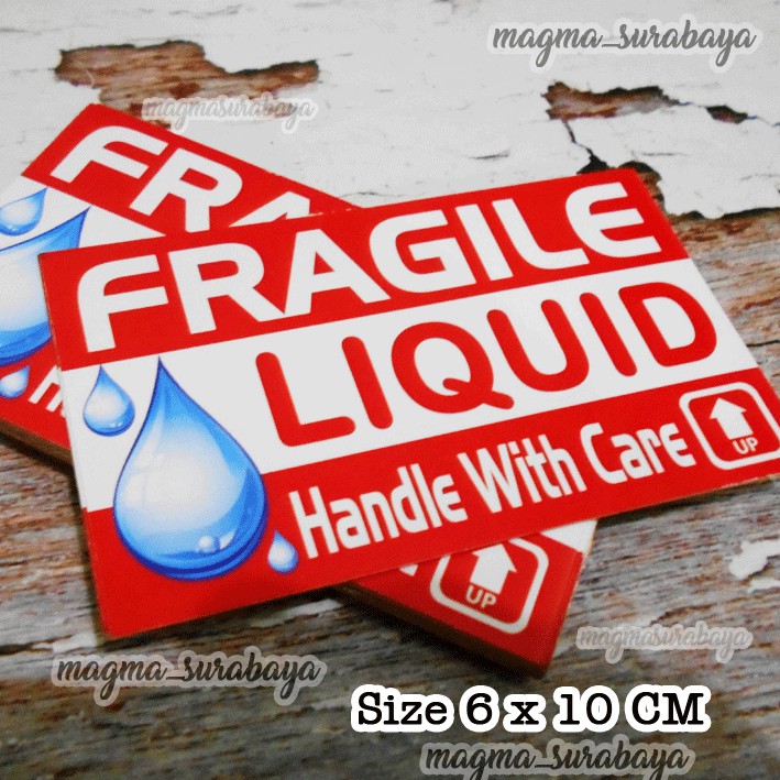 Jual Sticker Fragile Liquid murah -magmasurabaya | Shopee Indonesia