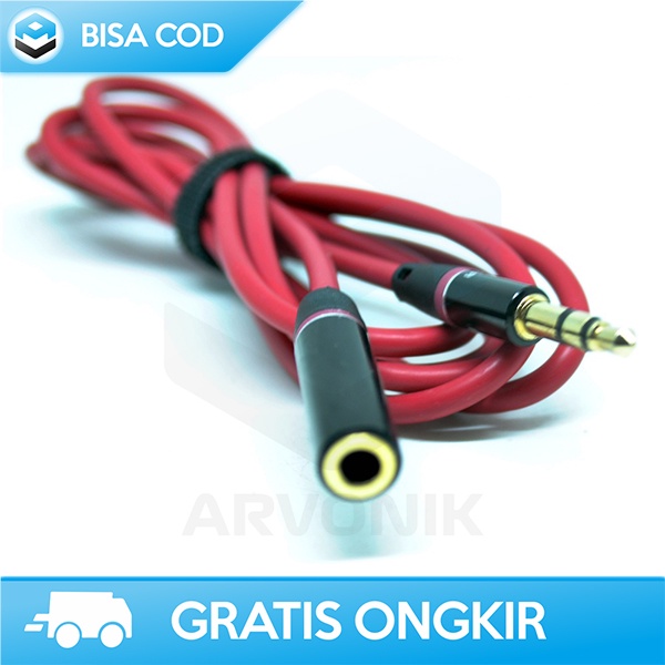 Jual KABEL AUDIO AUX MALE TO FEMALE EKSTENTION 3.5 MM HIFI MONSTER ...
