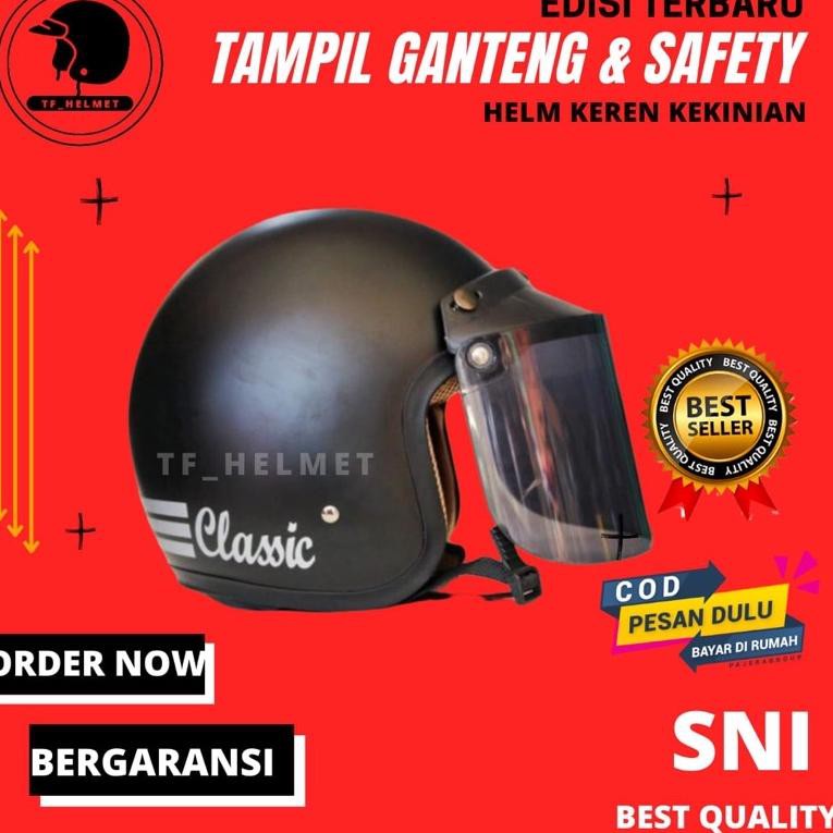 Jual Helm Bogo Dewasa Half Face Hlm Bogo Unik Hlem Slim Head Jadul ...