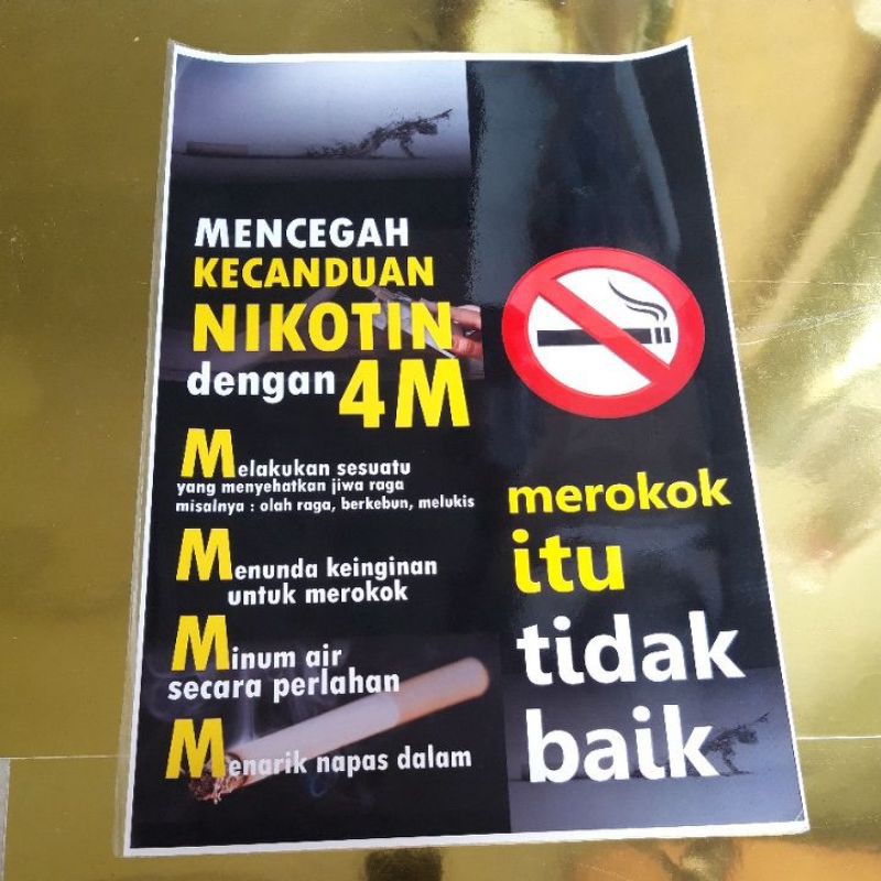 Jual Poster Mencegah Kecanduan Nikotin kode Ke-19 | Shopee Indonesia