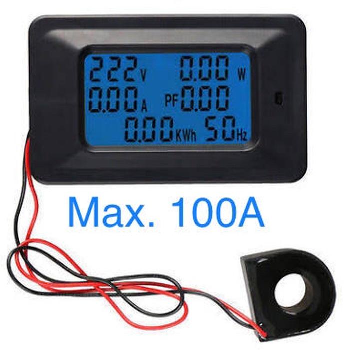 Jual 6 in 1 Alat Ukur Listrik 100A Power Monitor AC 220V Meteran KWH ...