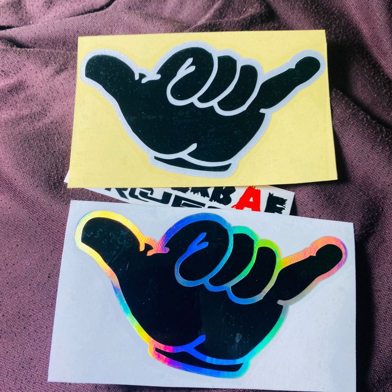 Jual Sticker tangan metal 2 warna cutting sticker 1pcs | Shopee Indonesia