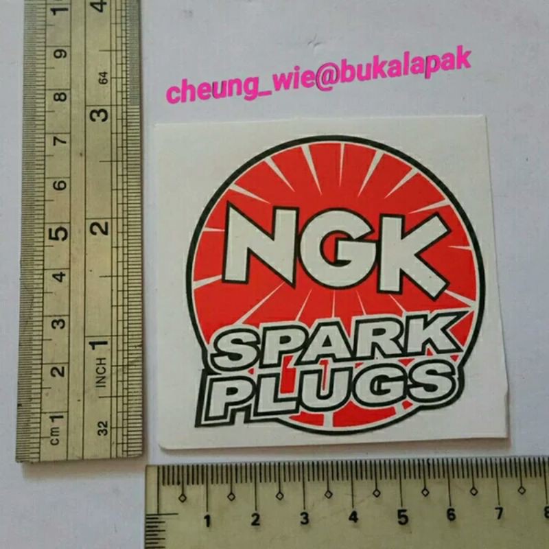 Jual Stiker/Sticker Busi NGK Spark Plugs Motogp 7cm satuan | Shopee ...