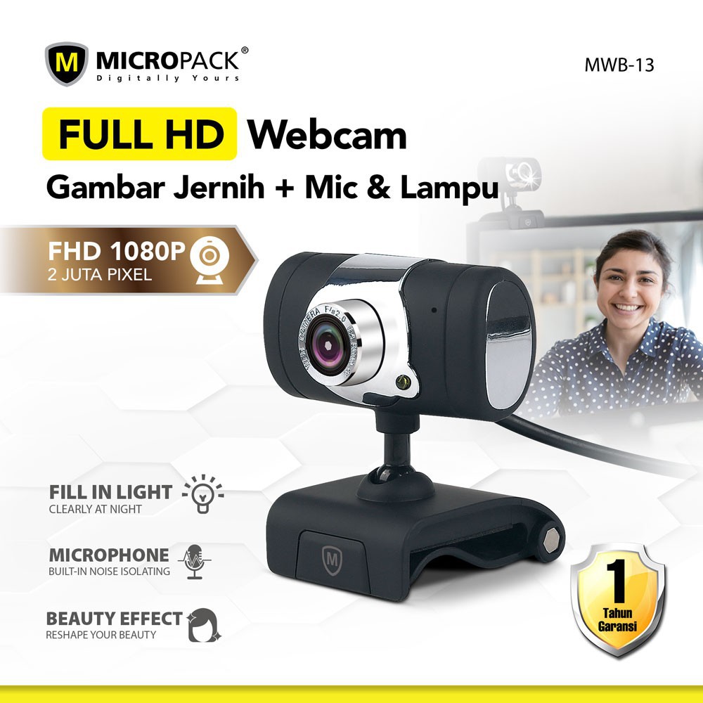 Jual Micropack MWB-13 Full HD 1080P WebCam Built in Mic & Beauty Effect ...