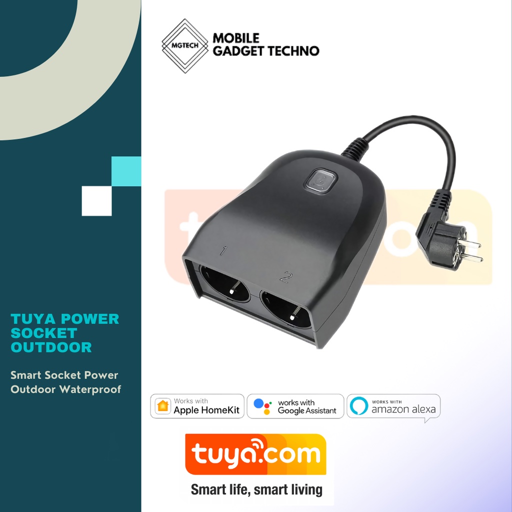 Jual Tuya Smart Socket Power Outdoor Waterproof Colokan Listrik Pintar ...