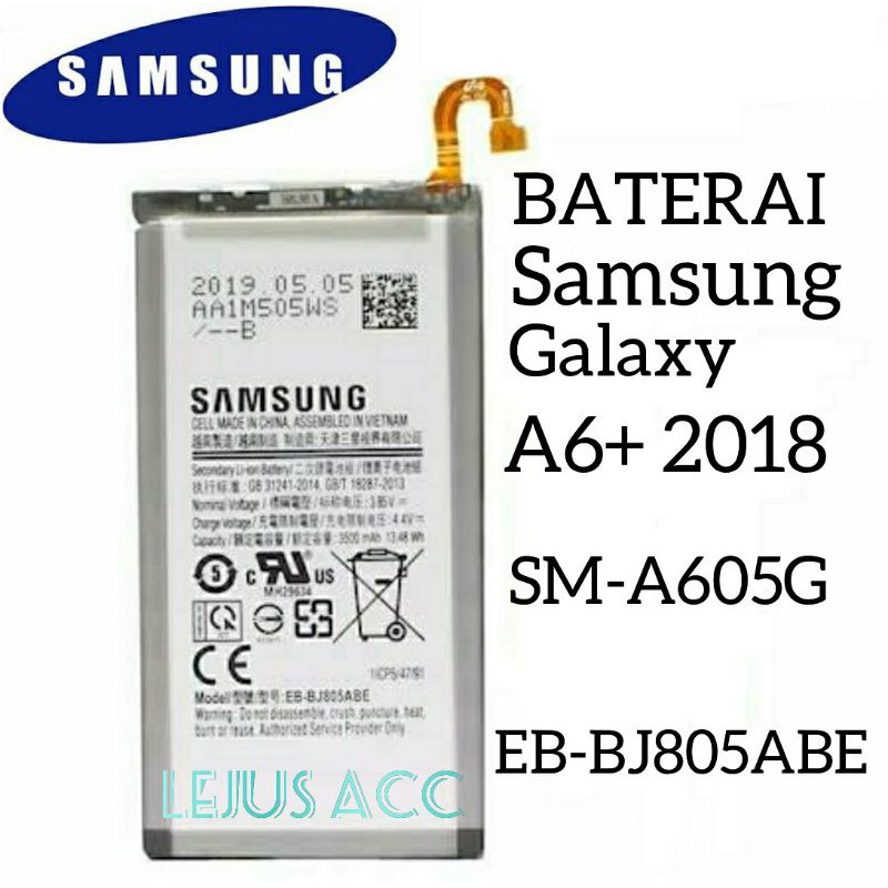Jual Baterai Batre Battery Samsg Galaxy A6+ A6 Plus 2018 (SM-A605G) EB ...