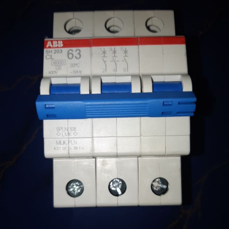 Jual Mcb ABB BARU 10A,16A,20A,25A,35A,50A,63A 3phase PLN | Shopee Indonesia