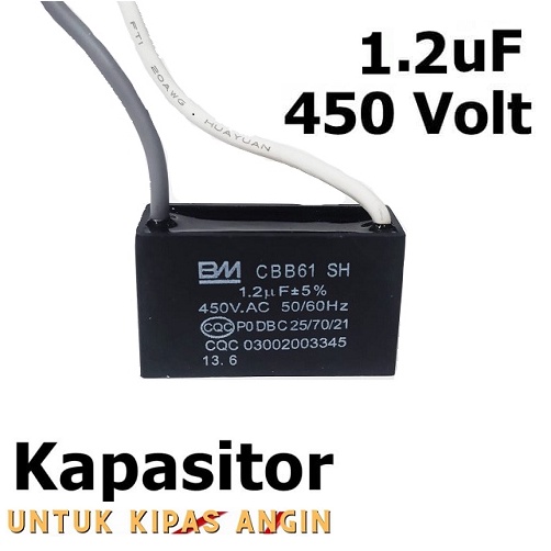 Jual Capacitor 1.2/450V AC Kotak Kapasitor Kipas Angin Kotak Hitam 1.2uF 450V | Shopee Indonesia