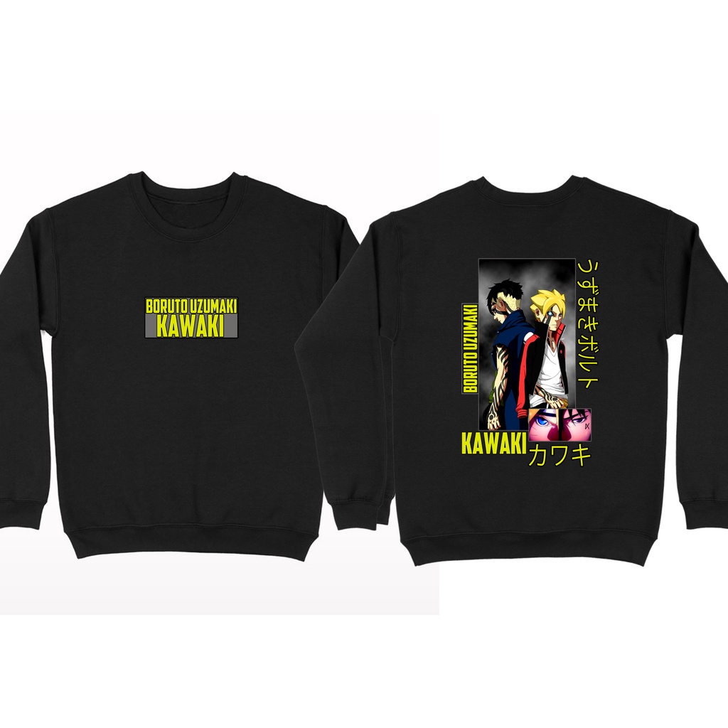 Jual SWEATER CREWNECK MANGA BORUTO UZUMAKI KAWAKI ANIME SARADA UCHIHA ...