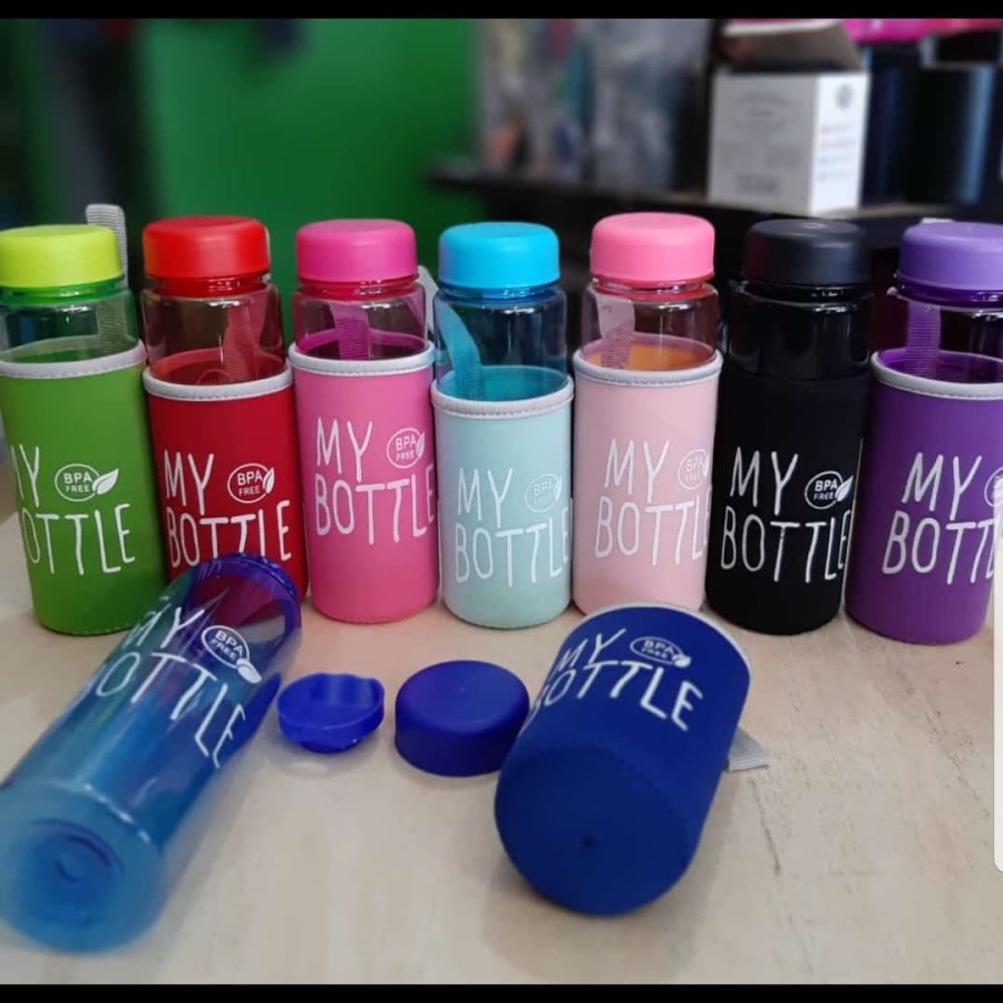 Jual Botol Minum Premium My Bottle Pouch Busa bahan tritan Tumbler Unik ...