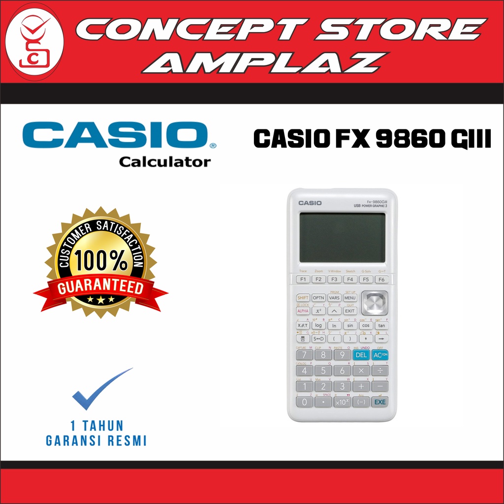 Jual Casio FX 9860GIII Graphic Calculator . Fx 9860 G III . FX 9860 ...