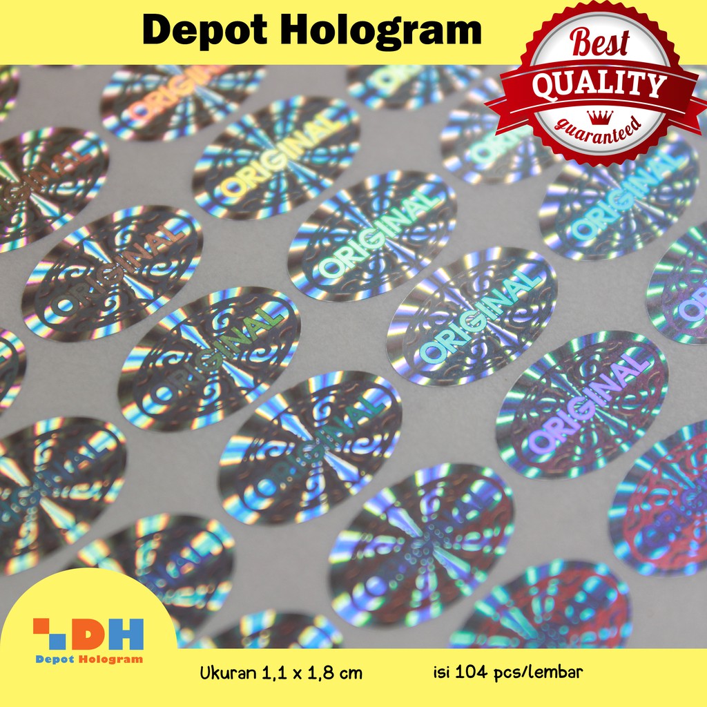 Jual Stiker Hologram Original Oval Motif Batik 1,1 x 1,8 cm | Shopee ...