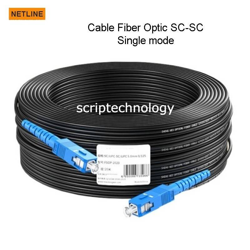 Jual Drop Kabel Fiber Optic SC Single mode 50m 50 Meter Outdoor Netline ...