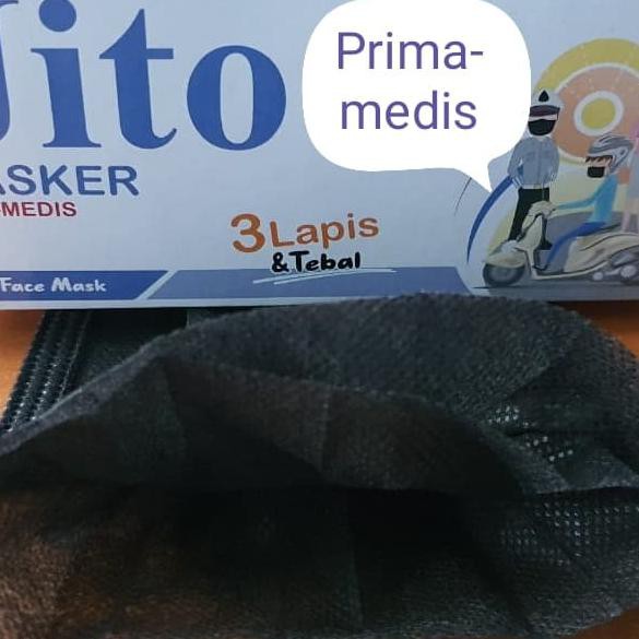 Jual Masker Jito non medis 3 ply 1 box (hitam) (READY) | Shopee Indonesia