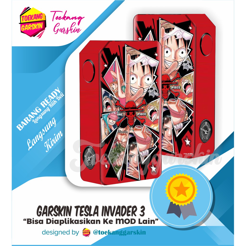 Jual Garskin Skin Tesla Invader III GARSKIN PROTECTOR MOTIF RED LUFFY ...