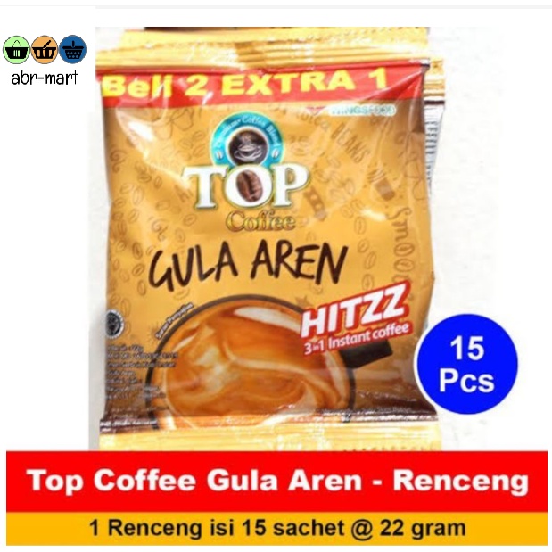 Jual TOP KOPI GULA AREN 1 RENCENG ISI 15 SACHET ** | Shopee Indonesia