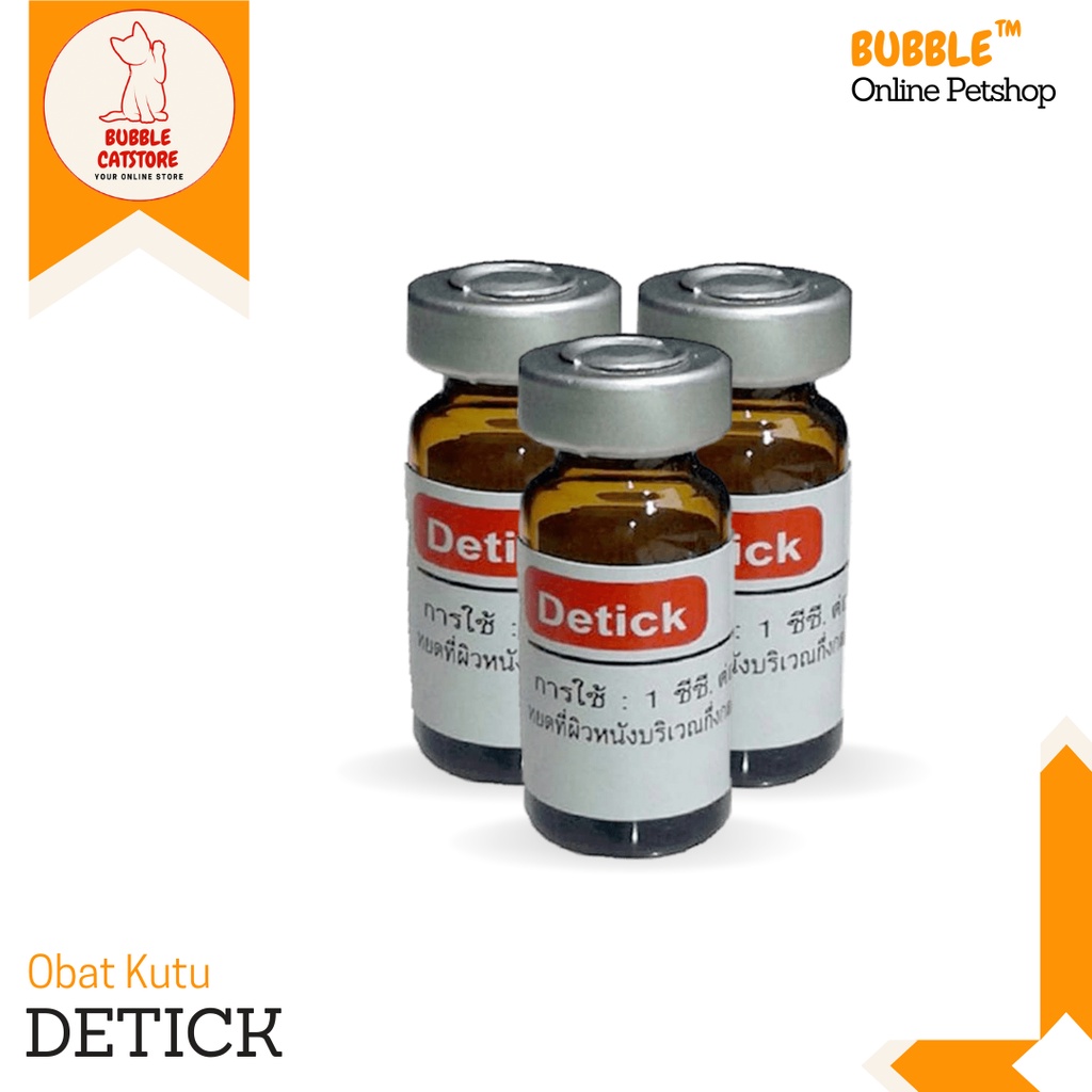Jual Detick Anti Kutu Tetes untuk Hewan Kucing dan Anjing 1ml | Shopee ...