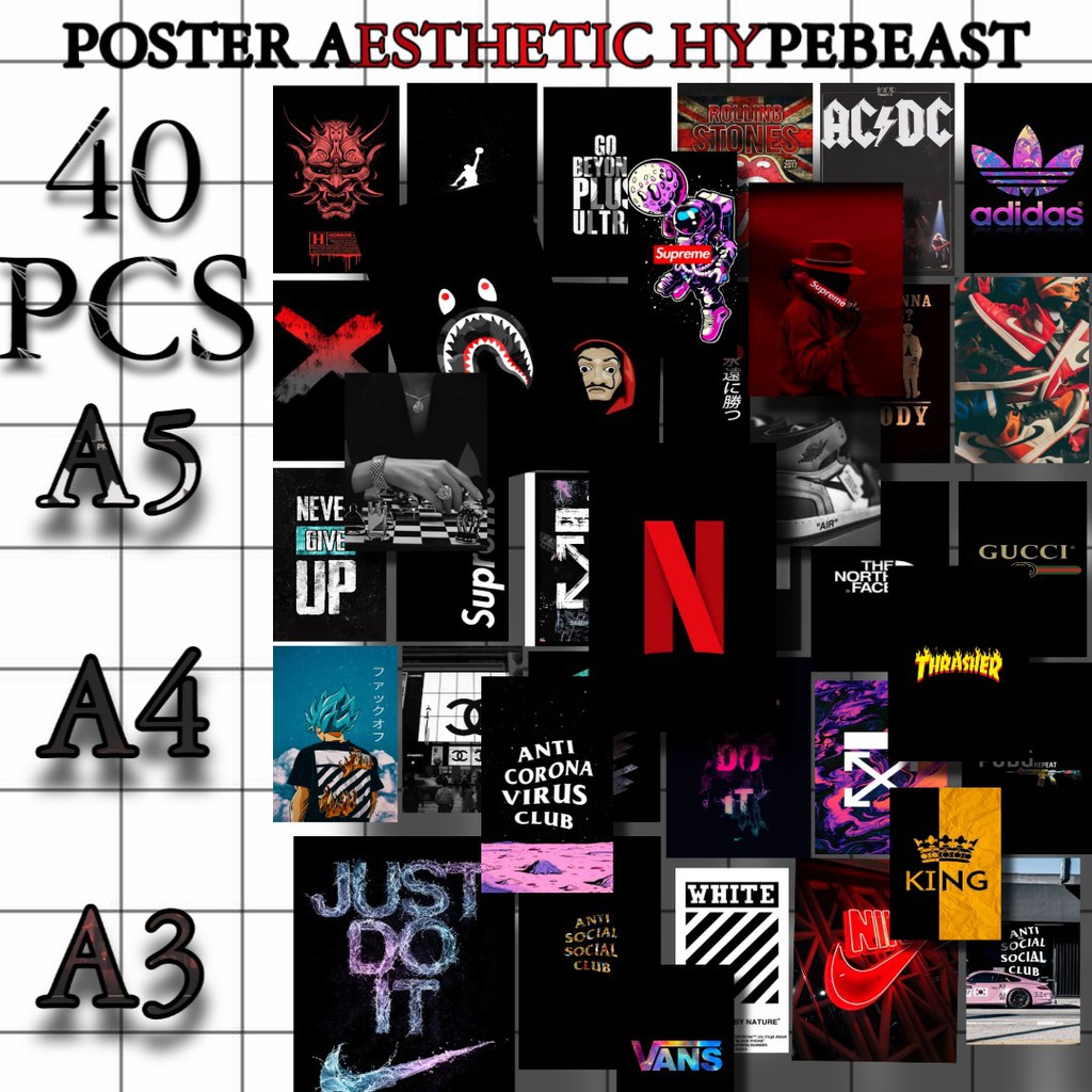Jual hypebeast poster - poster brand - poster dinding aesthetic ...
