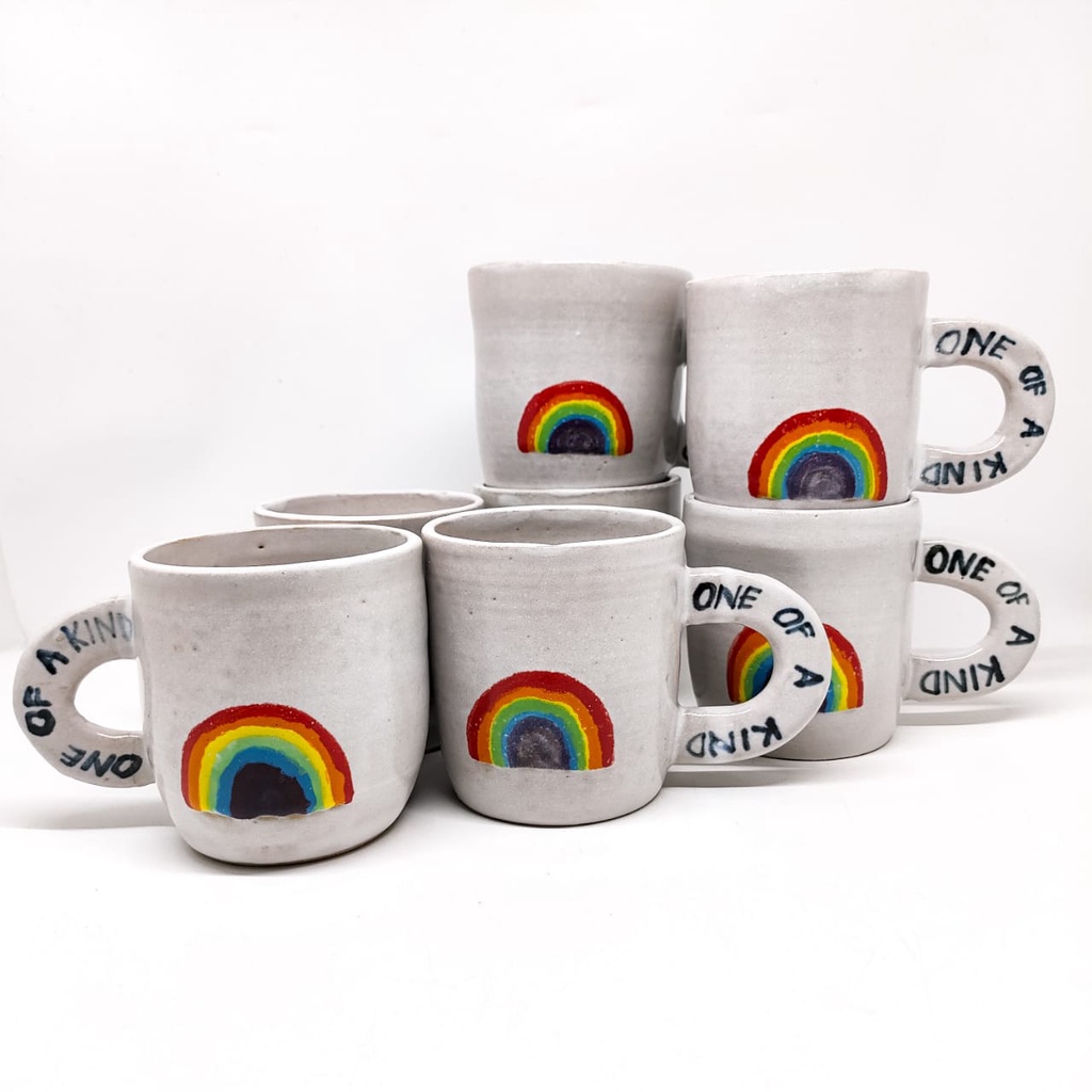 Jual Arta Derau - Rainbow Coffee Mug ( Rustic White ) | Shopee Indonesia