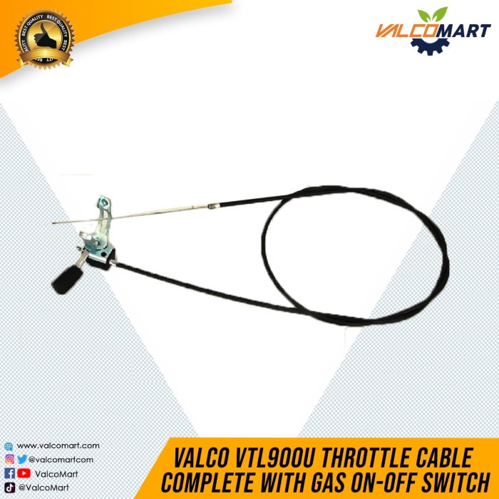 Jual Sparepart Valco VTL 900U Traktor Mini Throttle Cable Complete ...