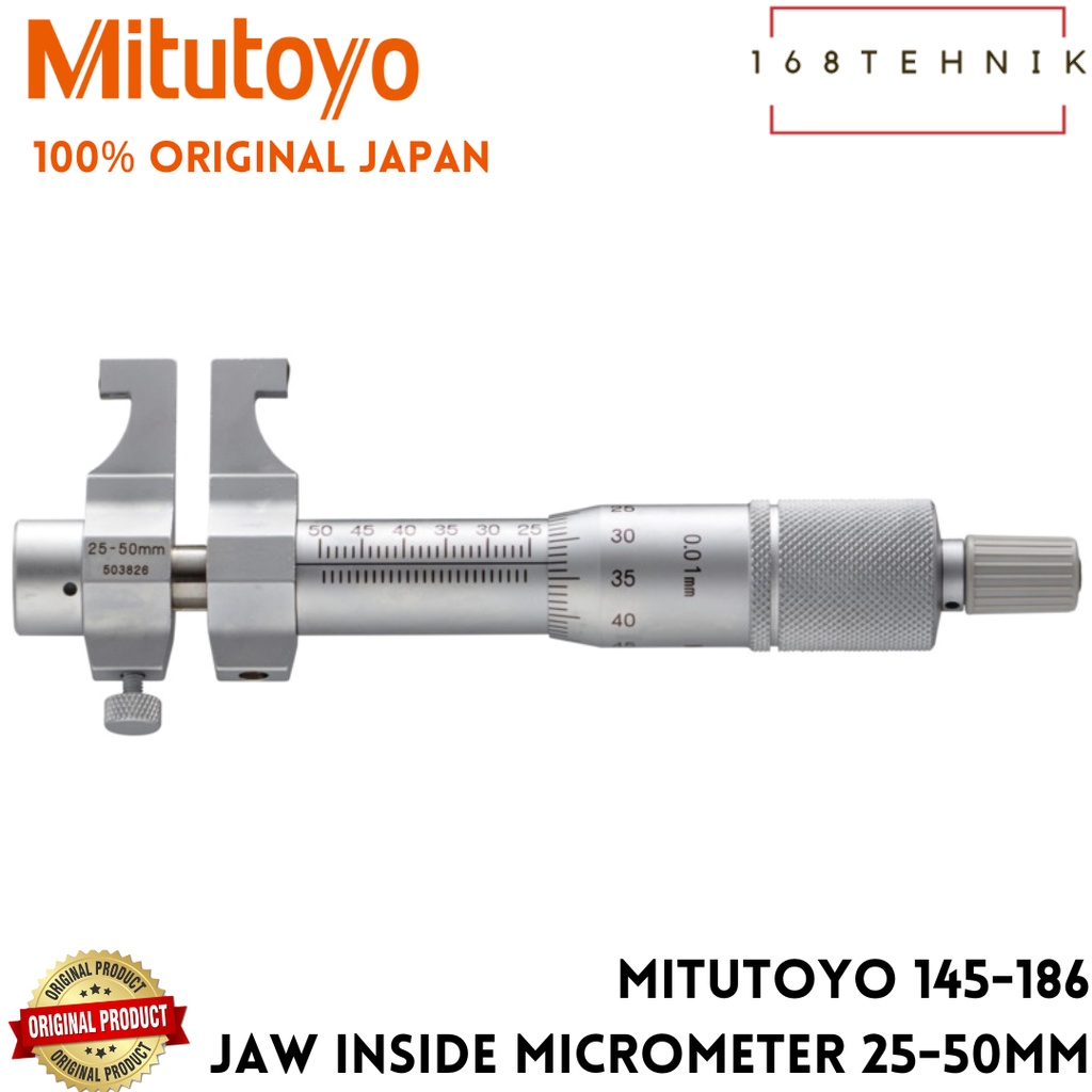 Jual MITUTOYO 145-186 JAW INSIDE MICROMETER 25-50 MM MIKROMETER DALAM ...