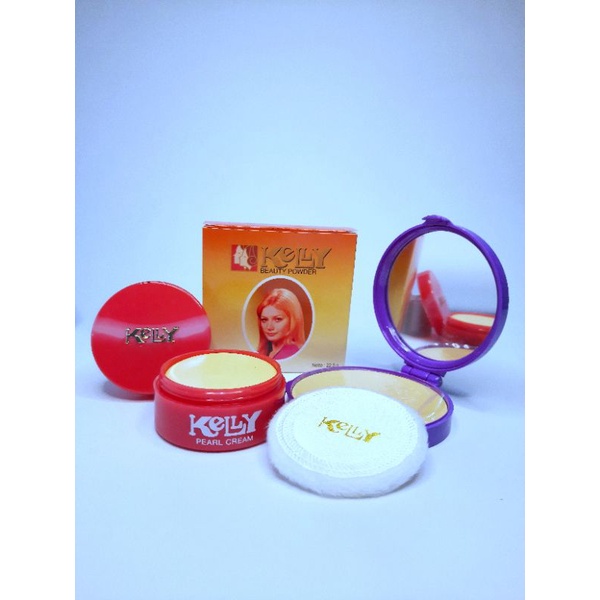 Jual Paket kelly 2in1 - pearl cream kelly 15gr - bedak padat kelly ...