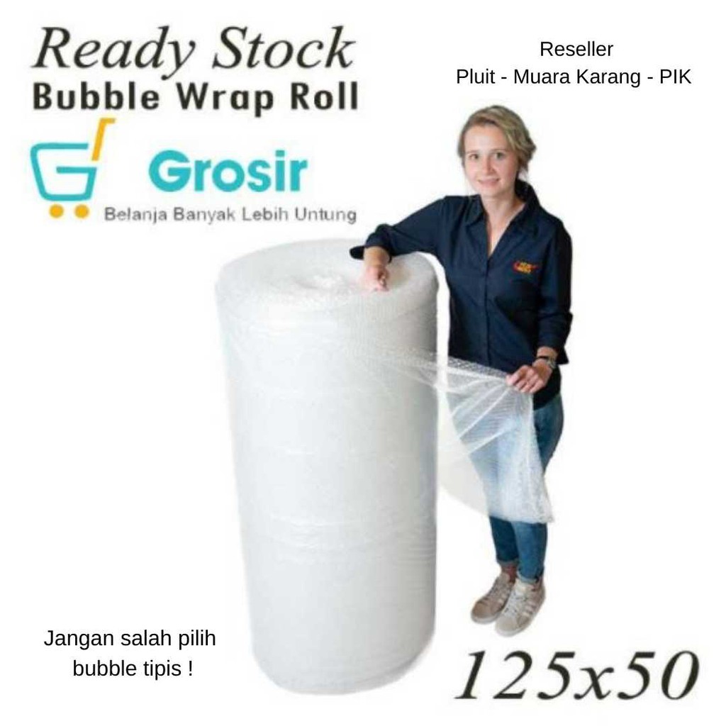 Jual BUBLE WRAP PUTIH Plastik Packing Buble Wrap Roll Murah 120cm x 50 ...