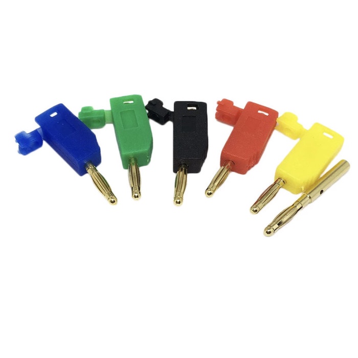 Jual Gold Plate Banana 2mm Jack Male Plug Connector konektor mic plated ...