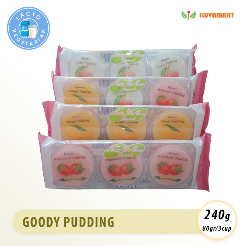 Jual Goody Pudding With Nata De Coco isi 3 Cups 4 Varian Rasa Pilihan ...