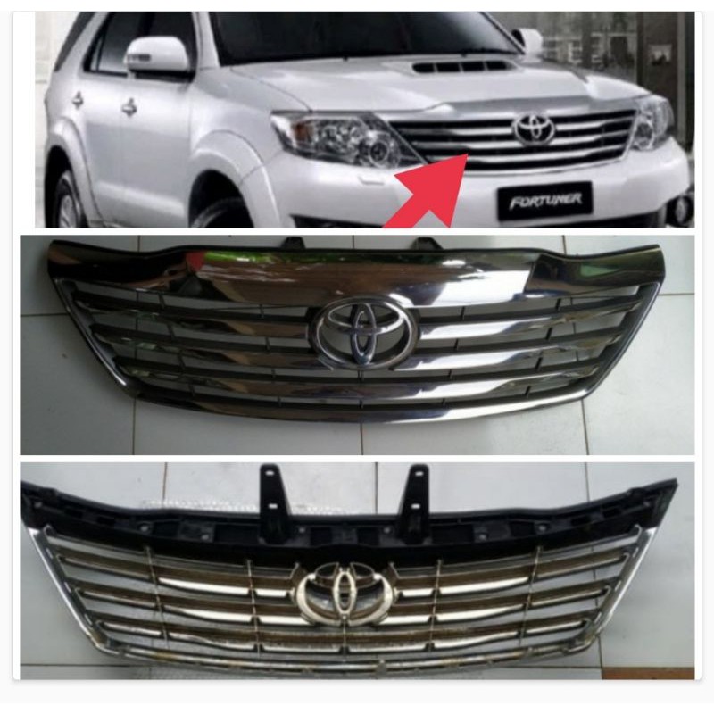 Jual grill Fortuner VNT chrome original Toyota baru | Shopee Indonesia
