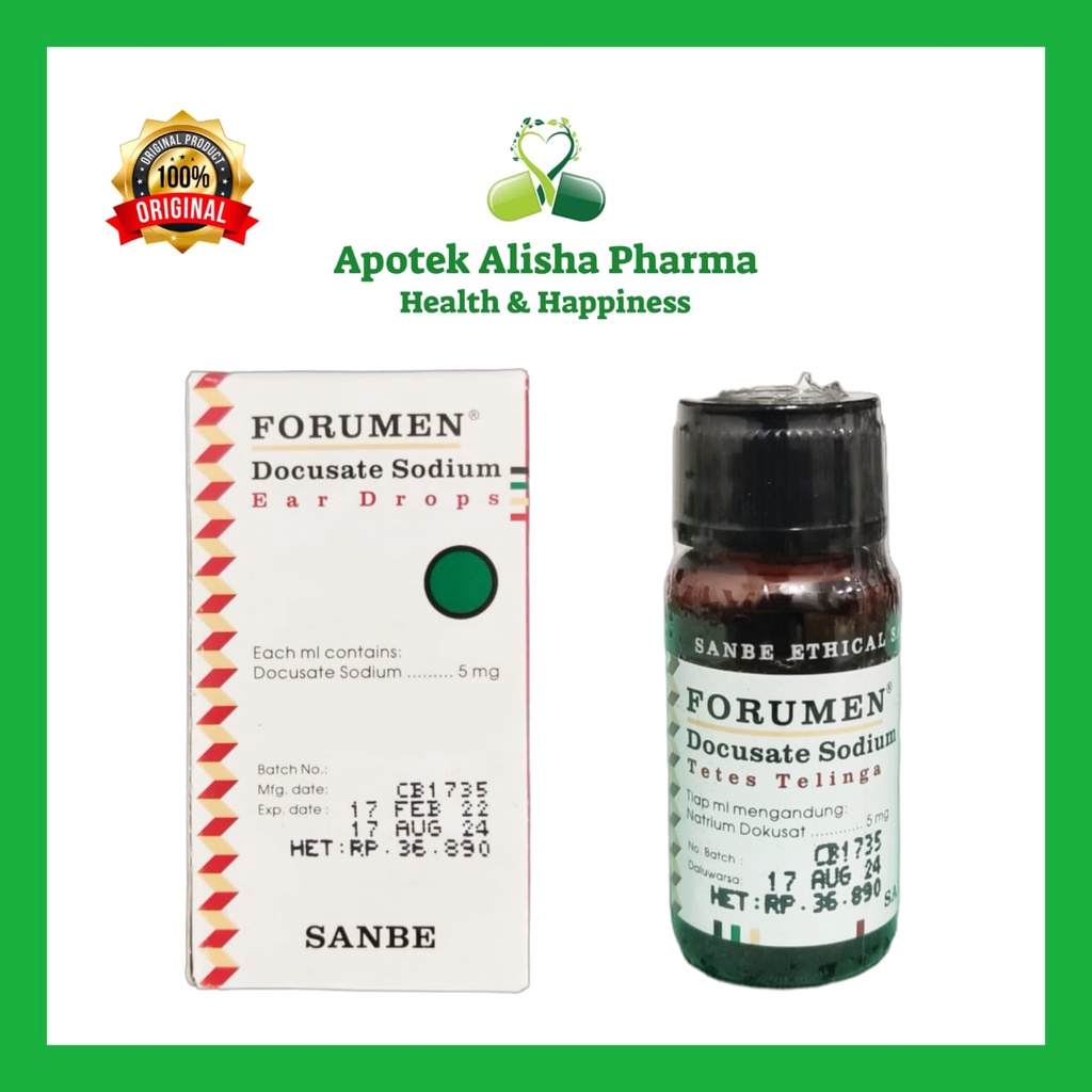 Jual Forumen Ear Drops 10ml Sanbe Tetes Telinga Antiseptik Pembersih ...