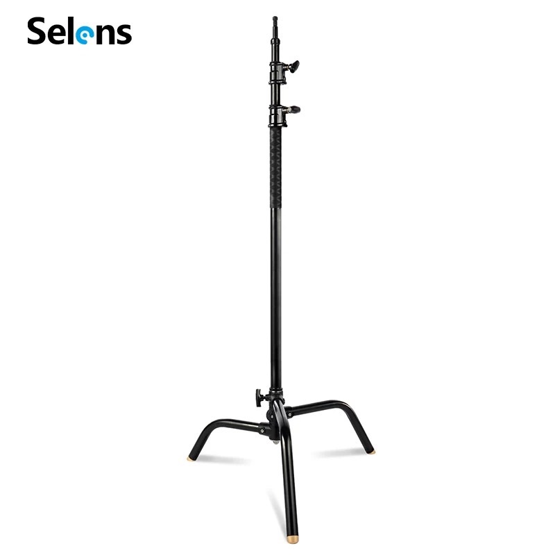 Jual Selens 136C Black Heavy Duty C Light Stand with Detachable Base ...