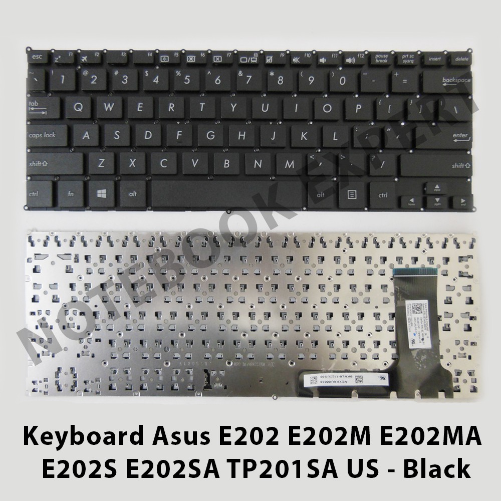 Jual Keyboard Laptop Asus E202 E202M E202MA E202S E202SA TP201SA Black ...