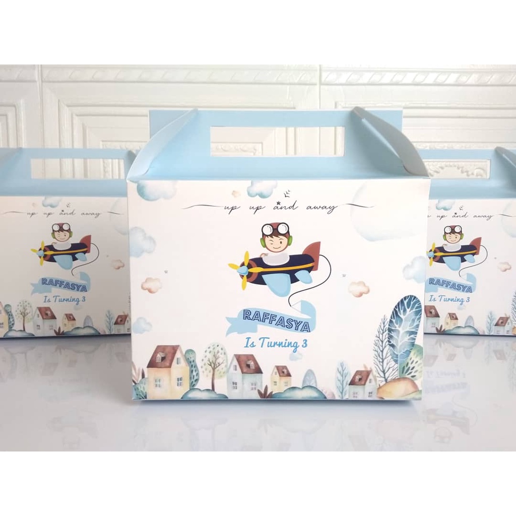 Jual snack box pesawat / wadah snack custom pesawat / snack box custom ...