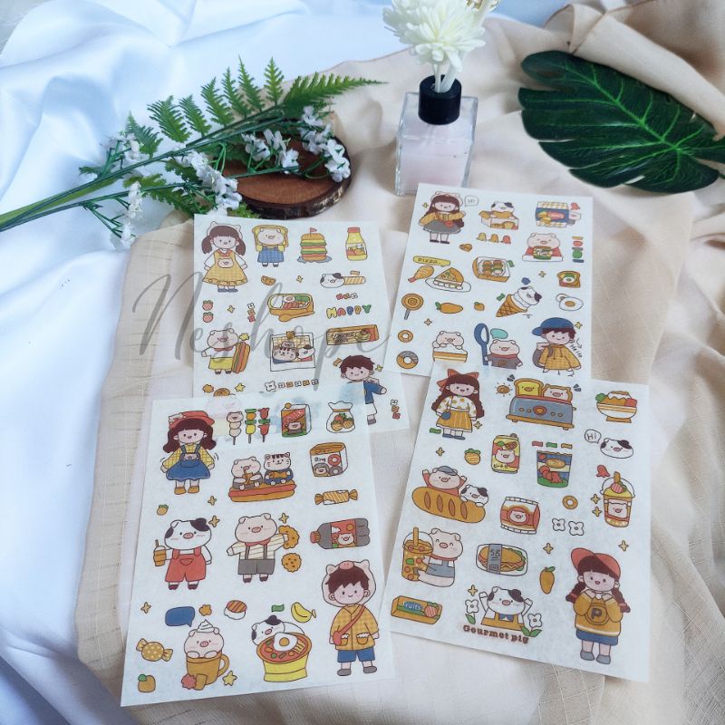 Jual Stiker Lucu Journal Tema Kuning Stiker Dekorasi Estetik | Shopee ...