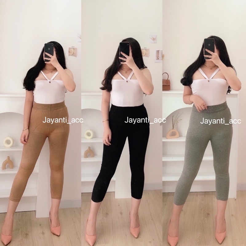Jual {13 WARNA} Legging 7per8 Polos Pendek Import | Legging 7/8 Polos Pendek fit to S-XXL ...