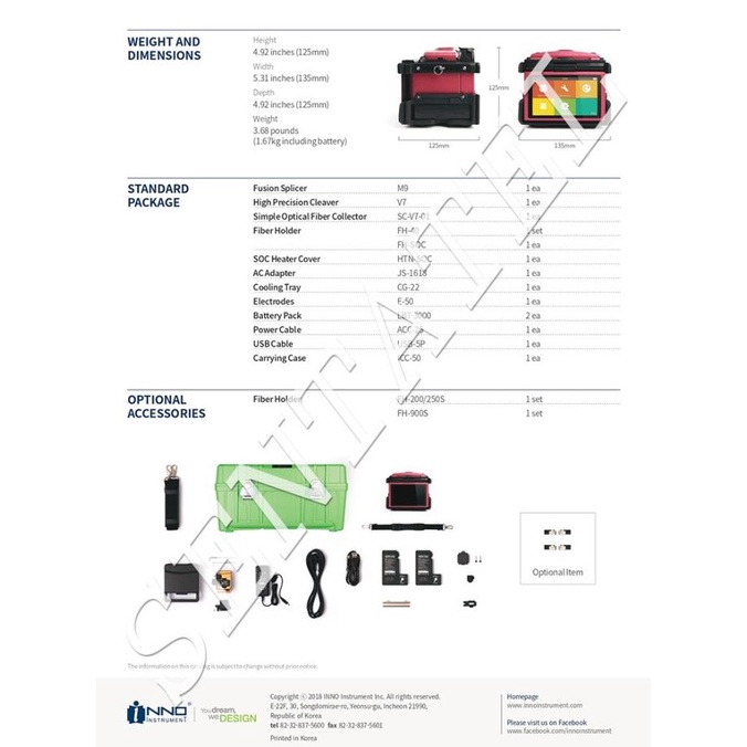Jual Inno Instrument Fusion Splicer M9 Splicing Backbone Inno 6 Motor ...