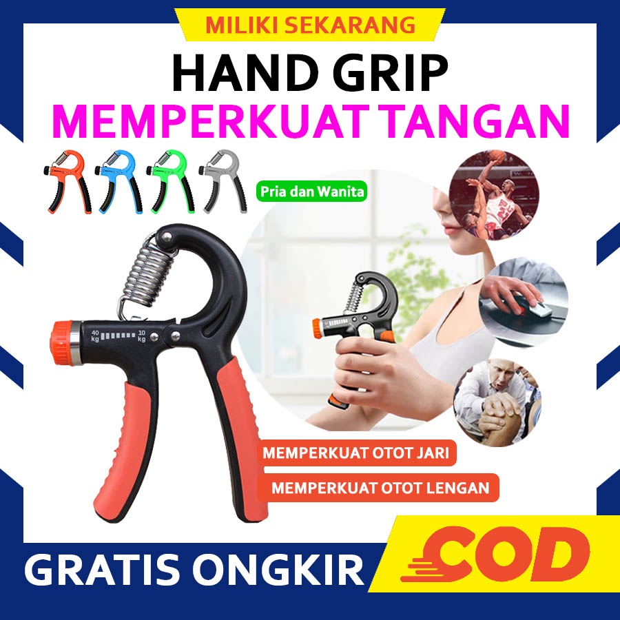 Jual Hand Grip Alat Olahraga Otot Tangan dan Melatih Kekuatan Jari 10 ...
