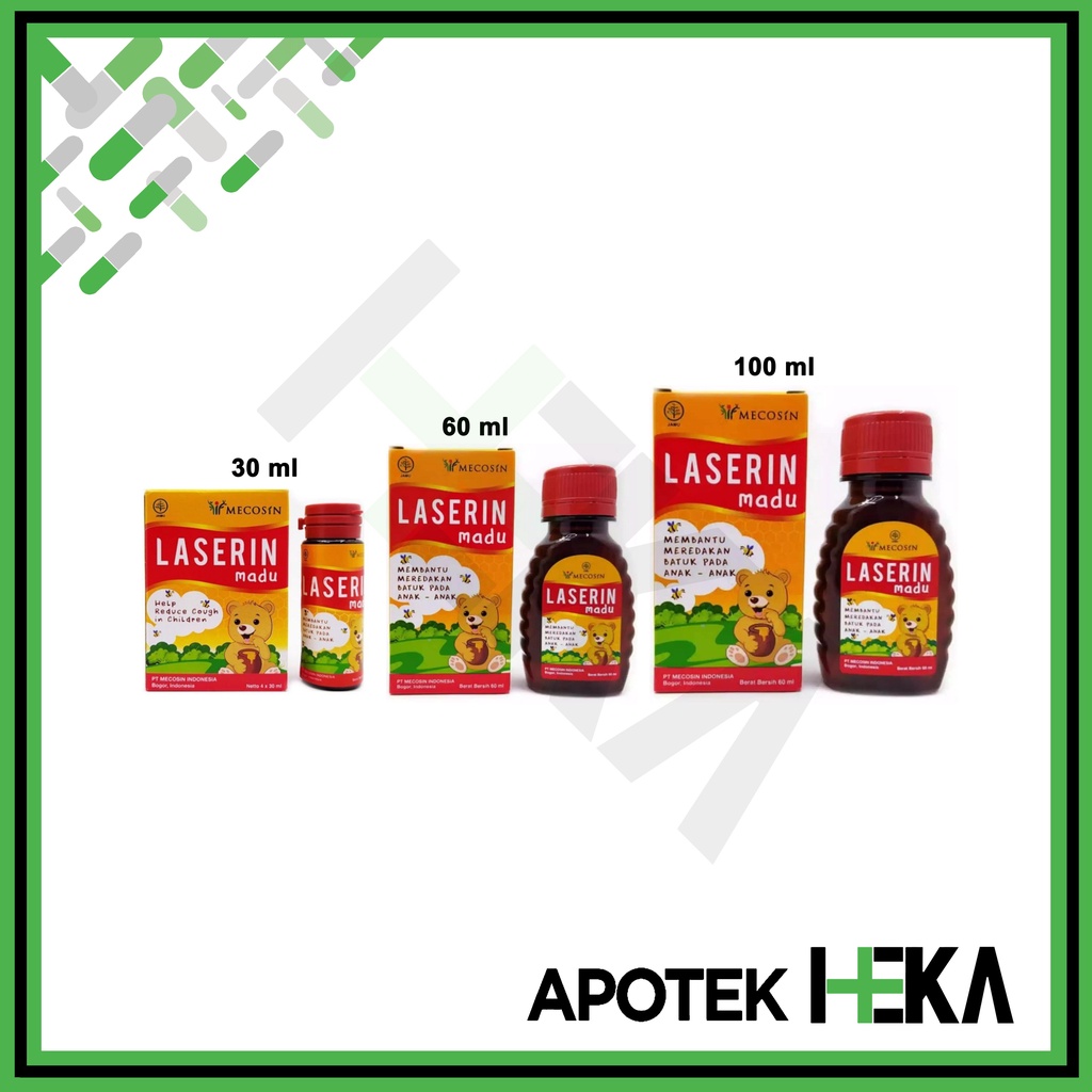 Jual Laserin Madu 30 / 60 / 100 ml - Obat Batuk Anak Tenggorokan Gatal ...