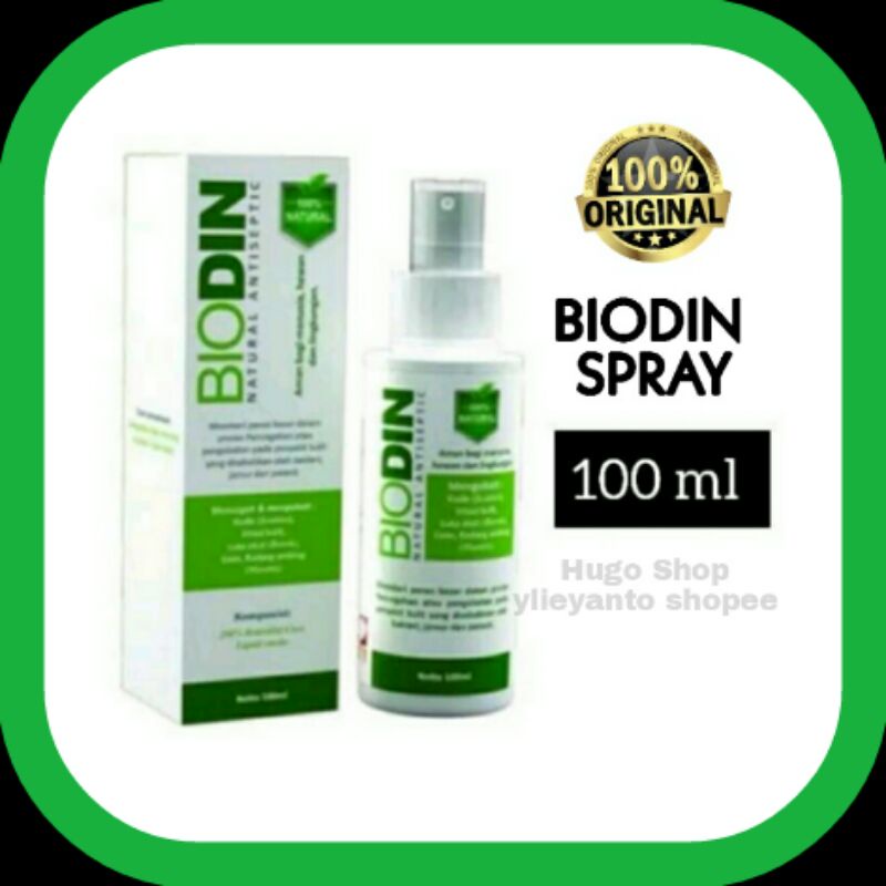 Jual Biodin Spray 100ml obat jamur scabies demodex obat luka anjing ...