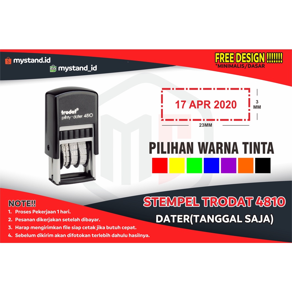 Jual STEMPEL TRODAT 4810, STEMPEL DATER, STEMPEL TANGGAL, STEMPEL ...