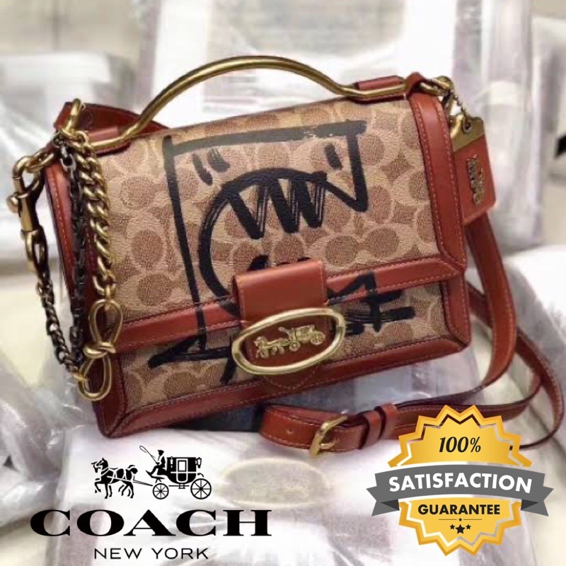 Jual Coach Riley in Signature Canvas with Rexy Monster | Shopee Indonesia