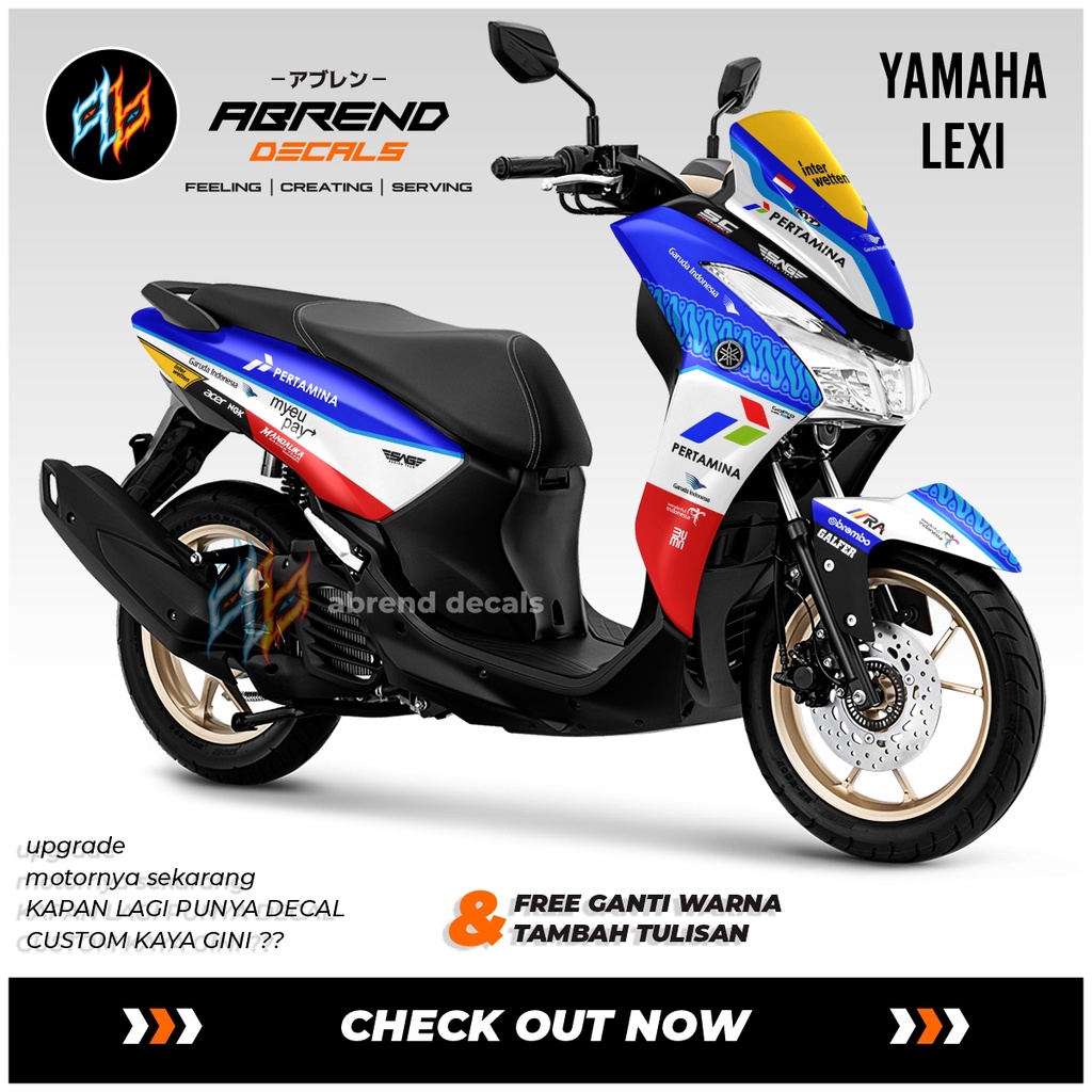 Jual DECAL FULLBODY YAMAHA LEXI MANDALIKA / STIKER MOTOR VARIASI LEXI ...