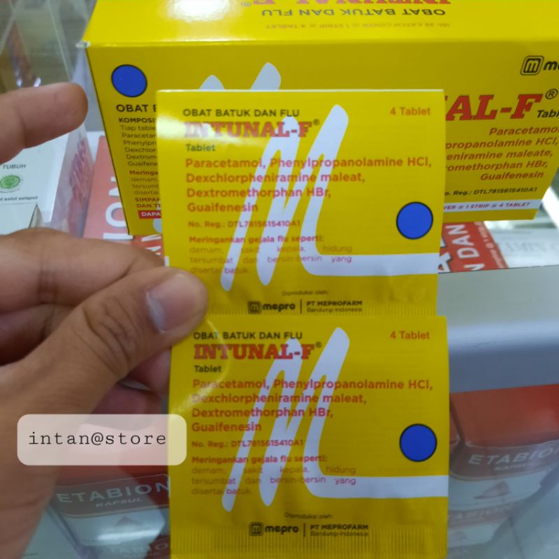 Jual Obat Batuk dan Flu-Obat Batuk Tablet-Obat Batul Intunal F | Shopee ...