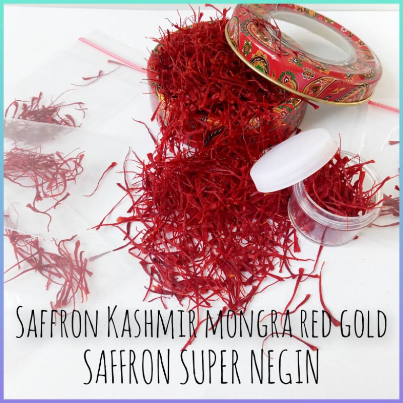 Jual SAFFRON KASHMIR MONGRA RED GOLD 1+&IRAN SUPER NEGIN A 100% SAFRON ...