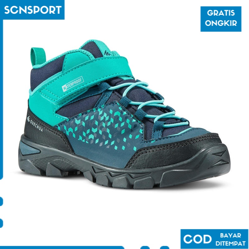 Jual Decathlon Quechua Sepatu Hiking Kedap Air Anak - Mh120 Med 28 ...
