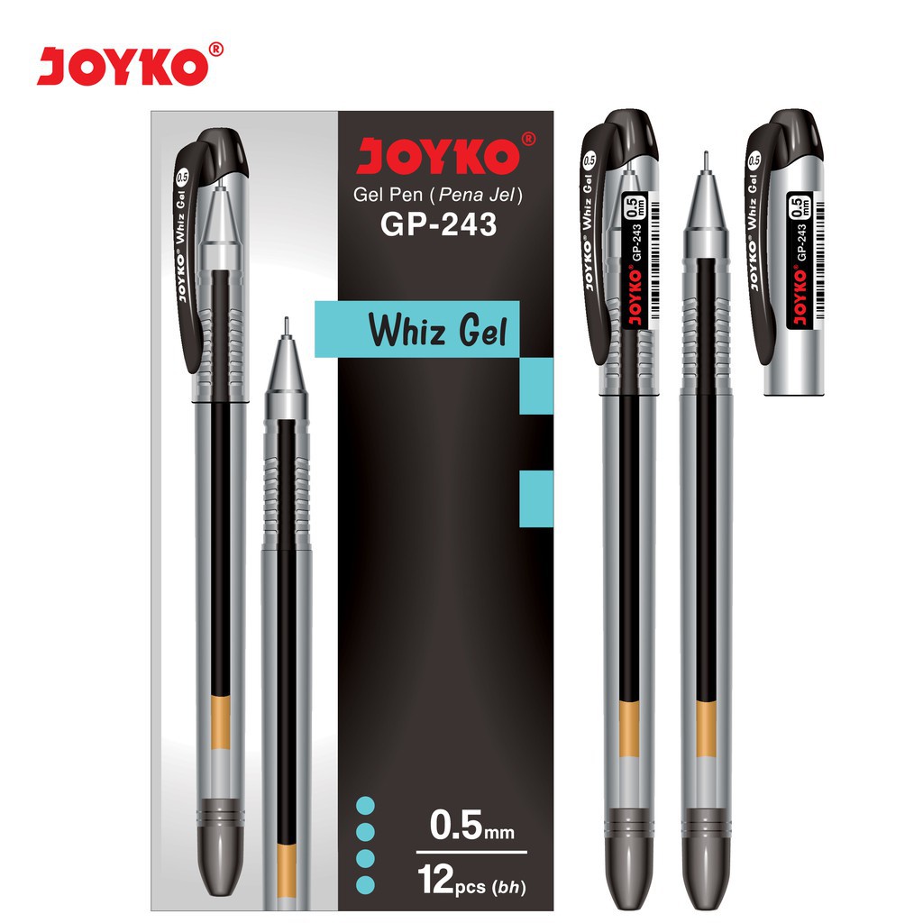 Jual Pulpen Joyko Jel GP-243 Whiz [1 Box] / Bollpoint Gel Pen 0.5 mm ...