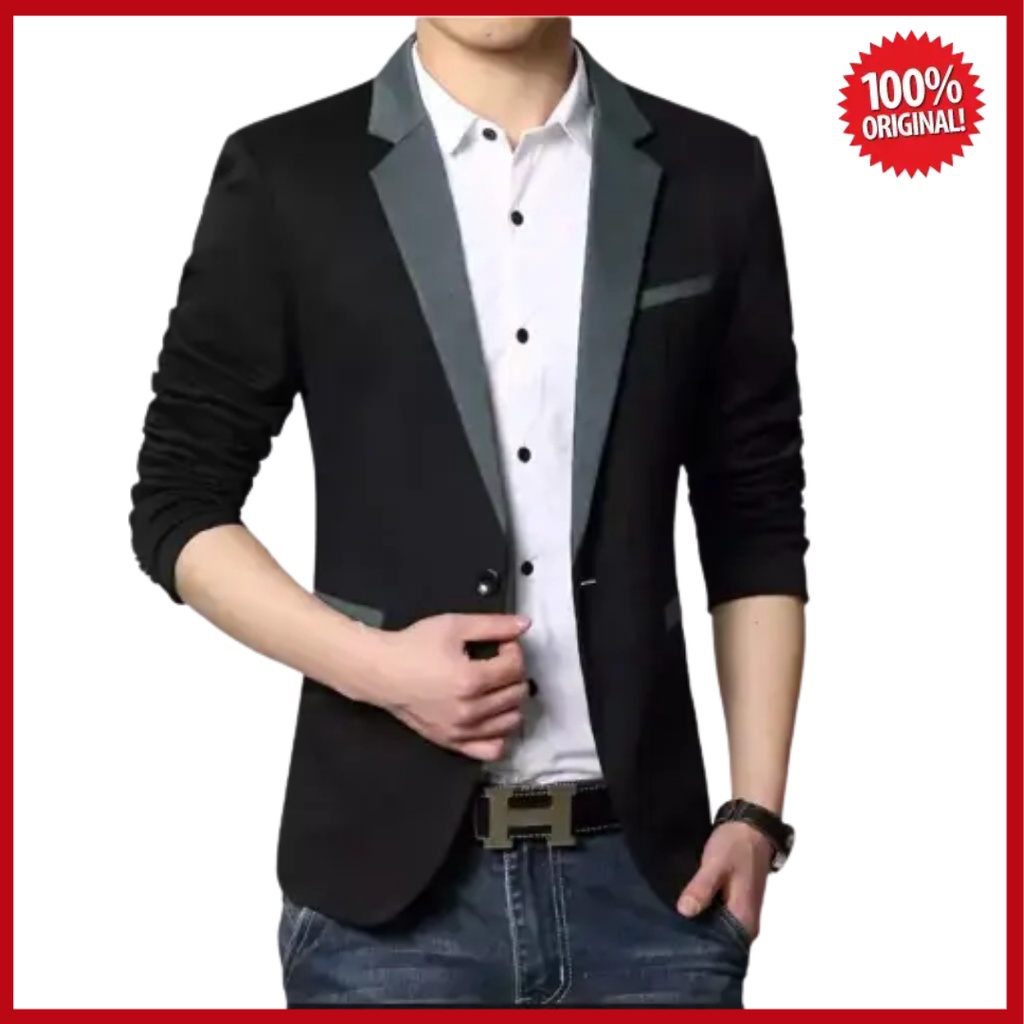 Jual JAS BLAZER PRIA / JAS PRIA SLIMFIT / JAS FORMAL PRIA | Shopee Indonesia